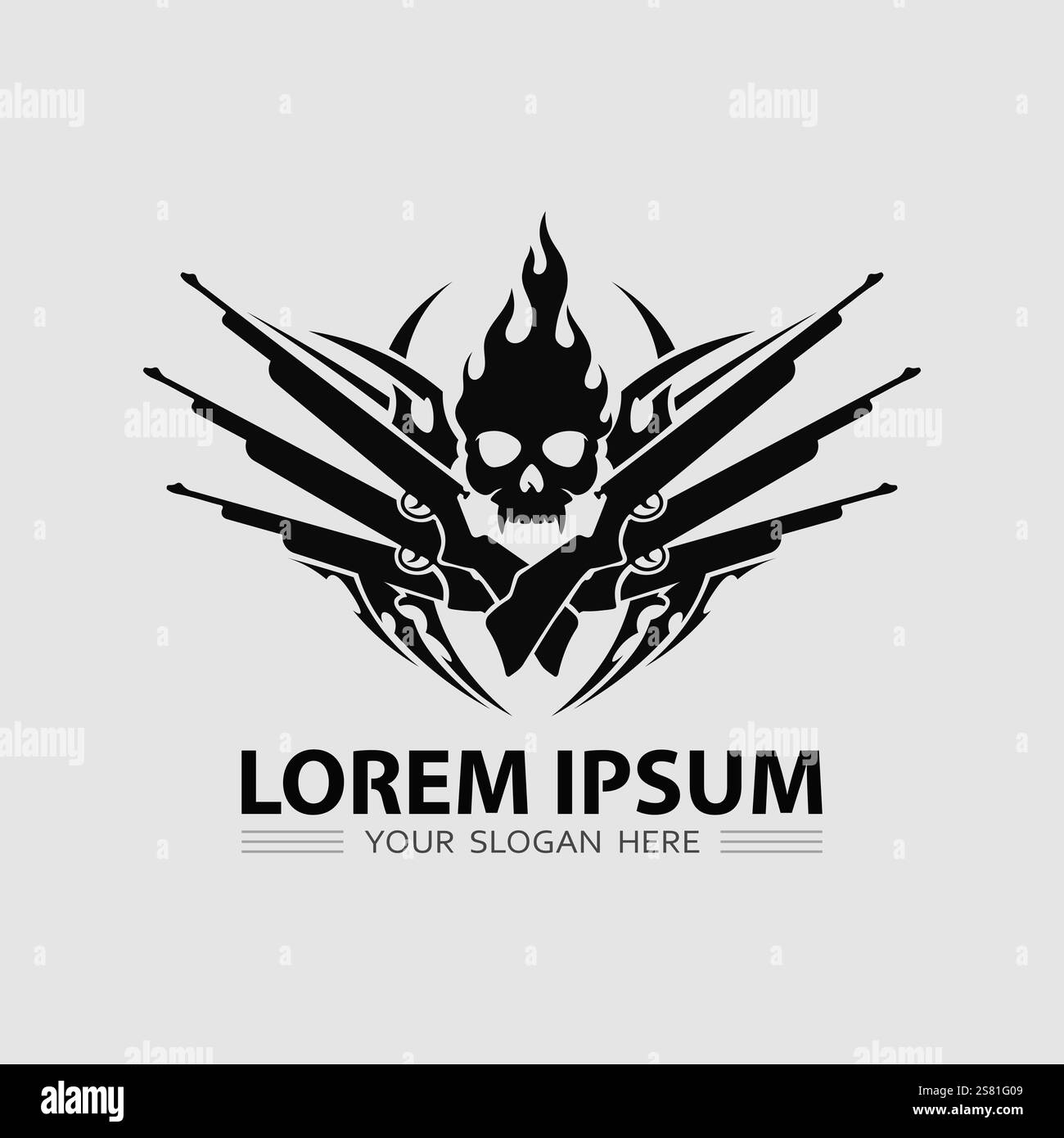Gun logo icon and tactical design guns vector illustration Stock Vector ...