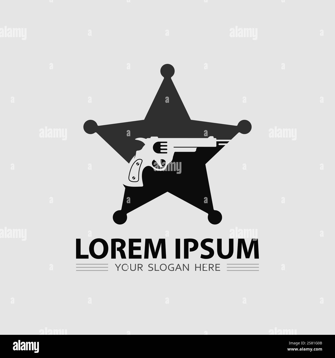 Gun logo icon and tactical design guns vector illustration Stock Vector ...