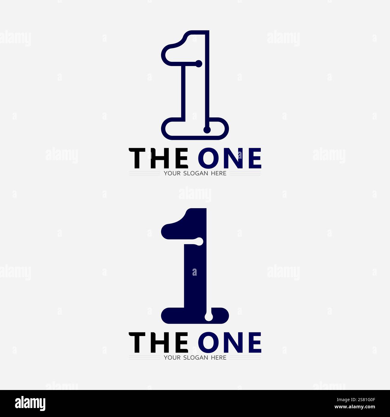Number one logo and Vector Number design Stock Images Illustration ...