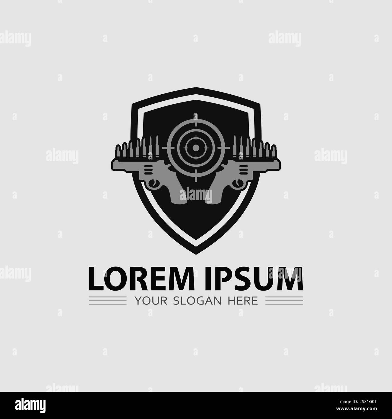 Gun logo icon and tactical design guns vector illustration Stock Vector ...