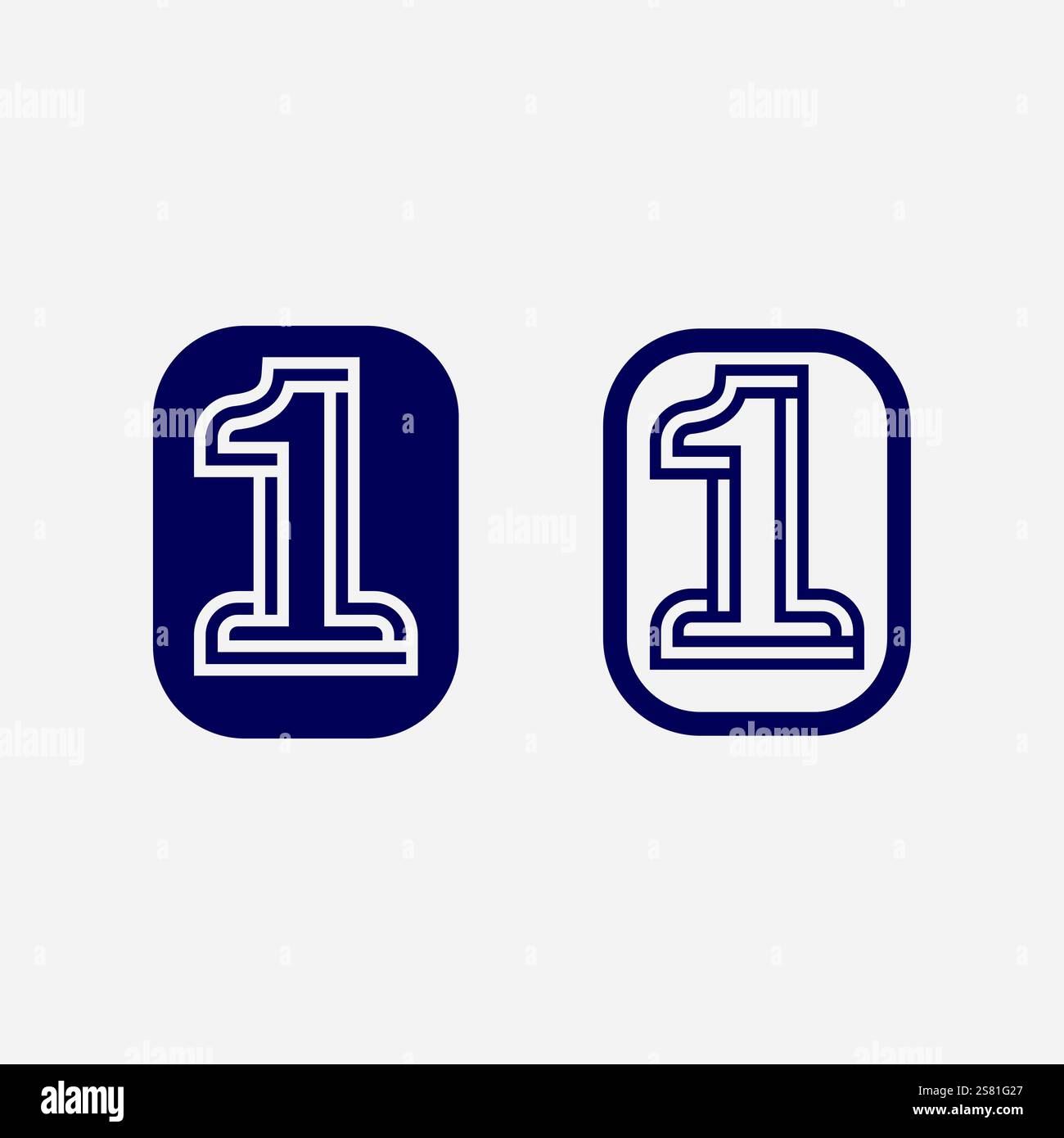 Number one logo and Vector Number design Stock Images Illustration ...