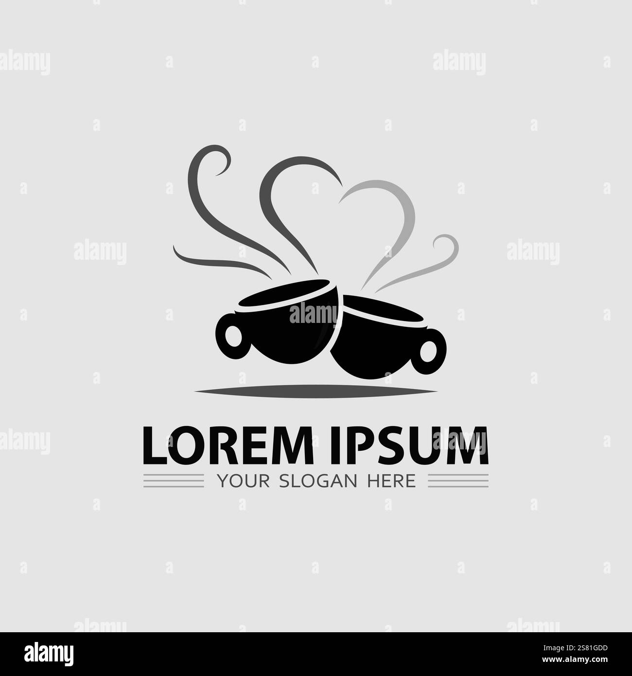 Cafe logo and Coffee logo design cafetarian drink dinner resto Stock ...