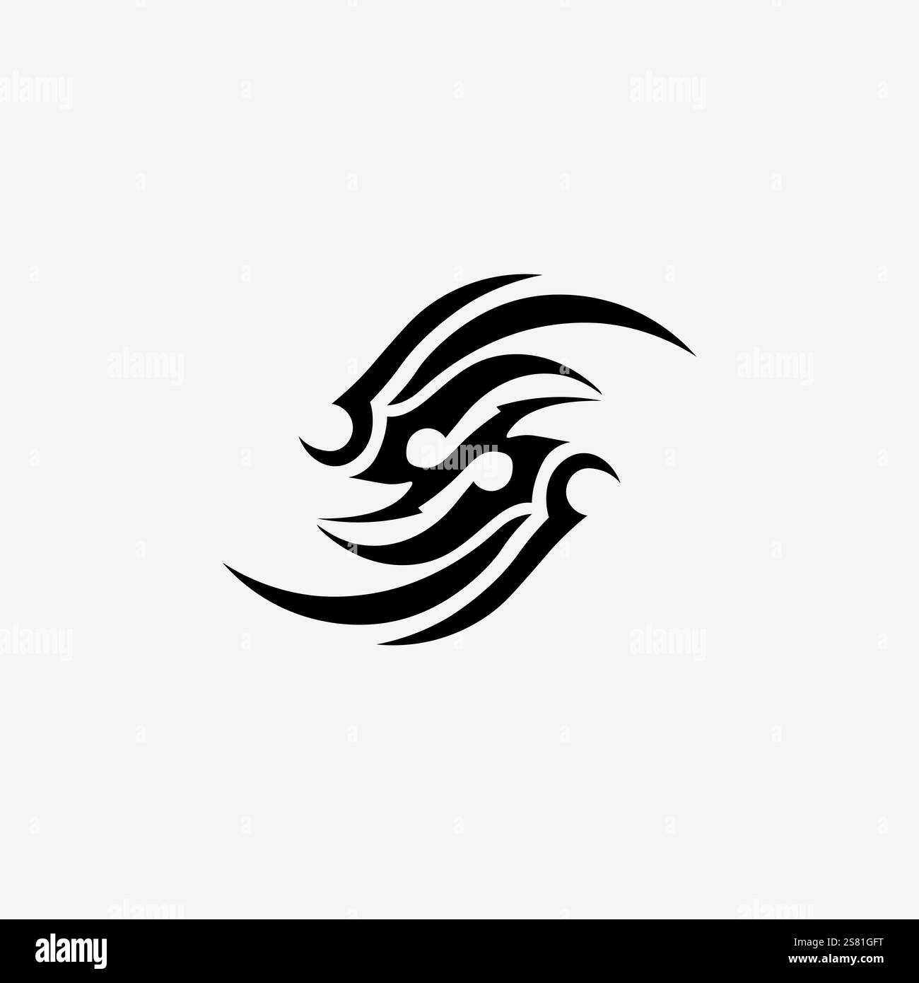 black tribal vector logo design icon and sign tribal Stock Vector Image ...