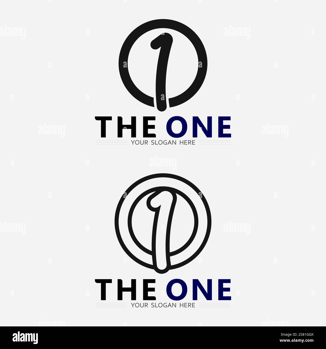 Number one logo and Vector Number design Stock Images Illustration ...
