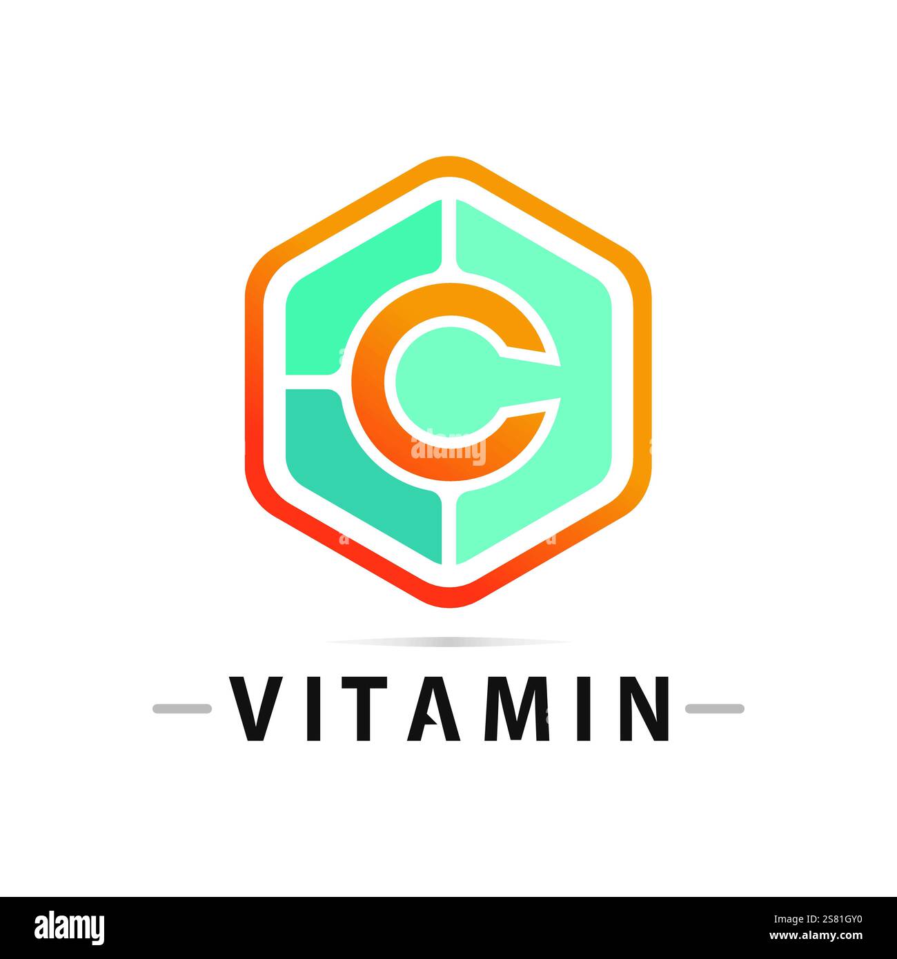 vitamin c logo vector design vector icon health nutrition Stock Vector ...