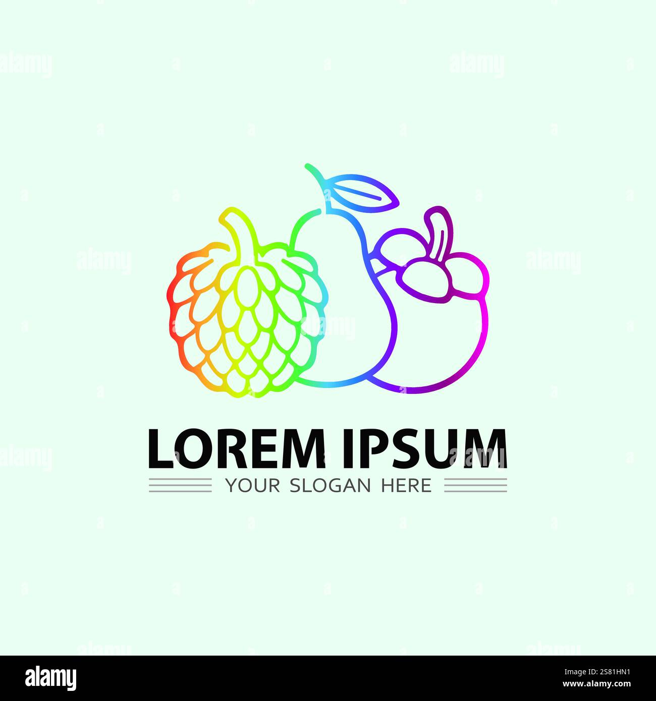 Fruits icon and Fruit logo design fresh fruits tropical nature food ...