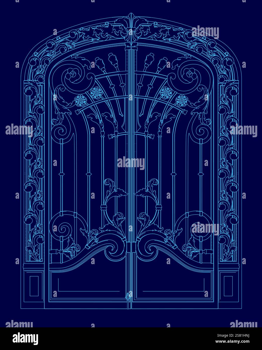 Old door symmetry Stock Vector Images - Alamy