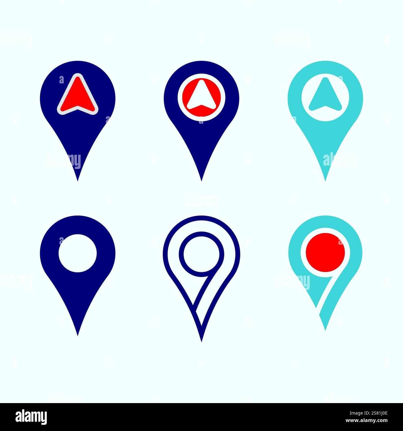 GPS and MAP logo navigator sign location symbol design vector ...