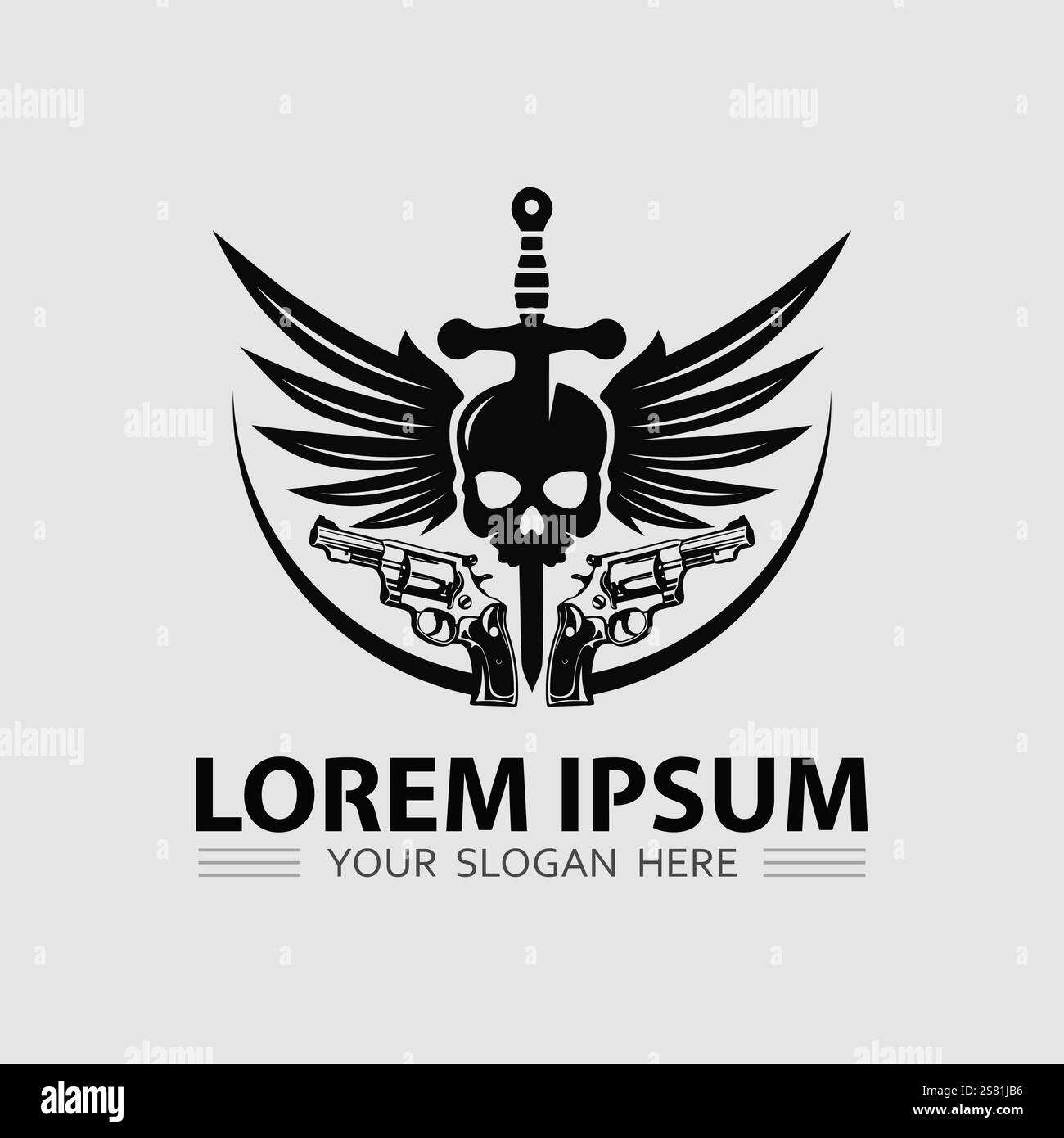 Gun logo icon and tactical design guns vector illustration Stock Vector ...