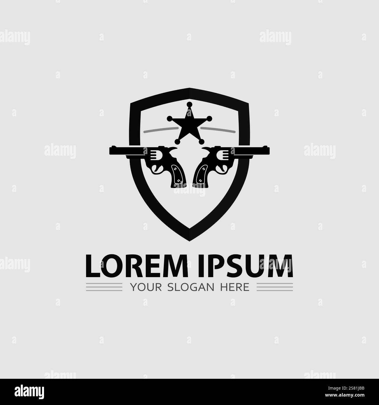 Gun logo icon and tactical design guns vector illustration Stock Vector ...