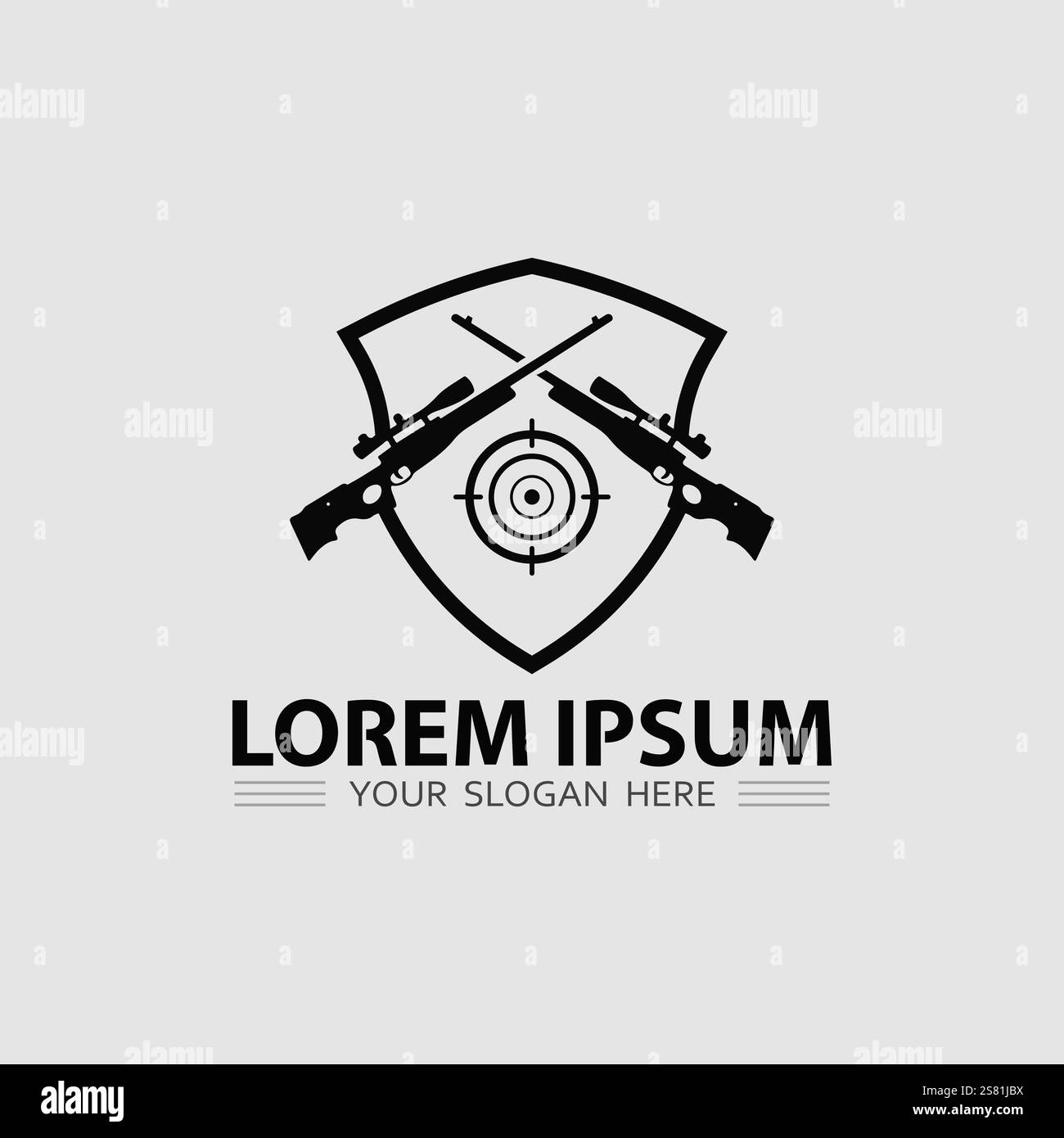 Gun logo icon and tactical design guns vector illustration Stock Vector ...