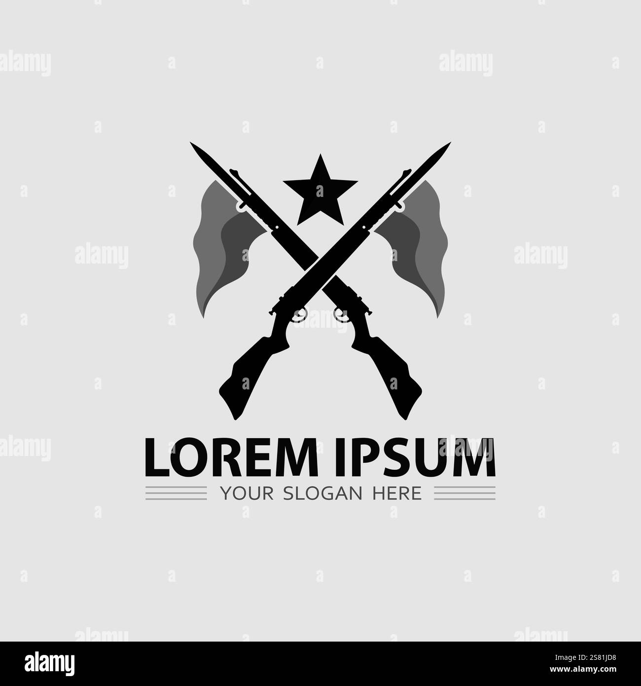 Gun logo icon and tactical design guns vector illustration Stock Vector ...