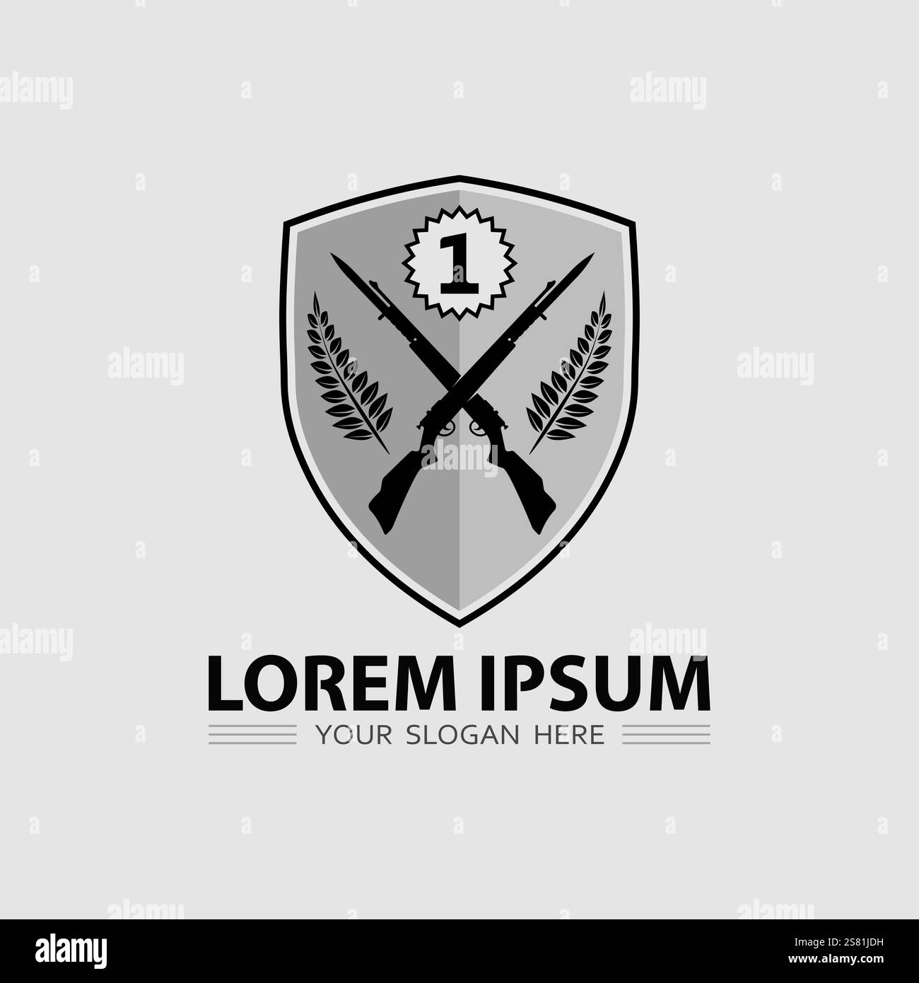 Gun logo icon and tactical design guns vector illustration Stock Vector ...