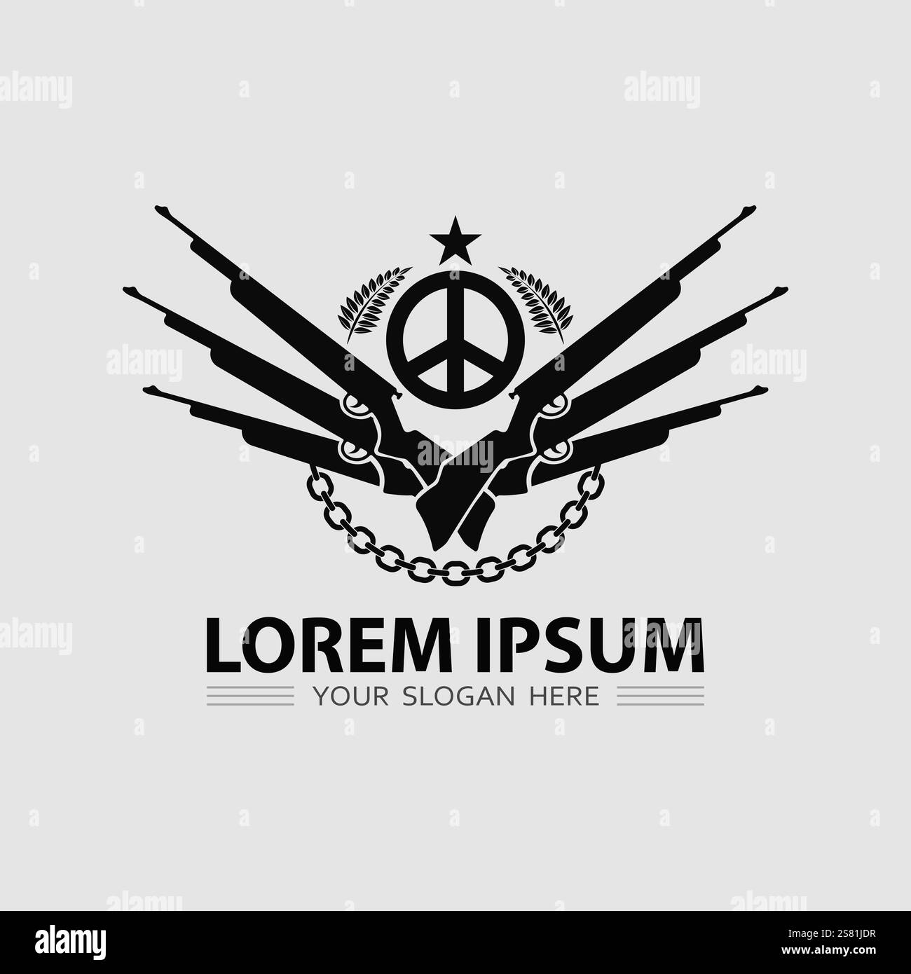 Gun logo icon and tactical design guns vector illustration Stock Vector ...