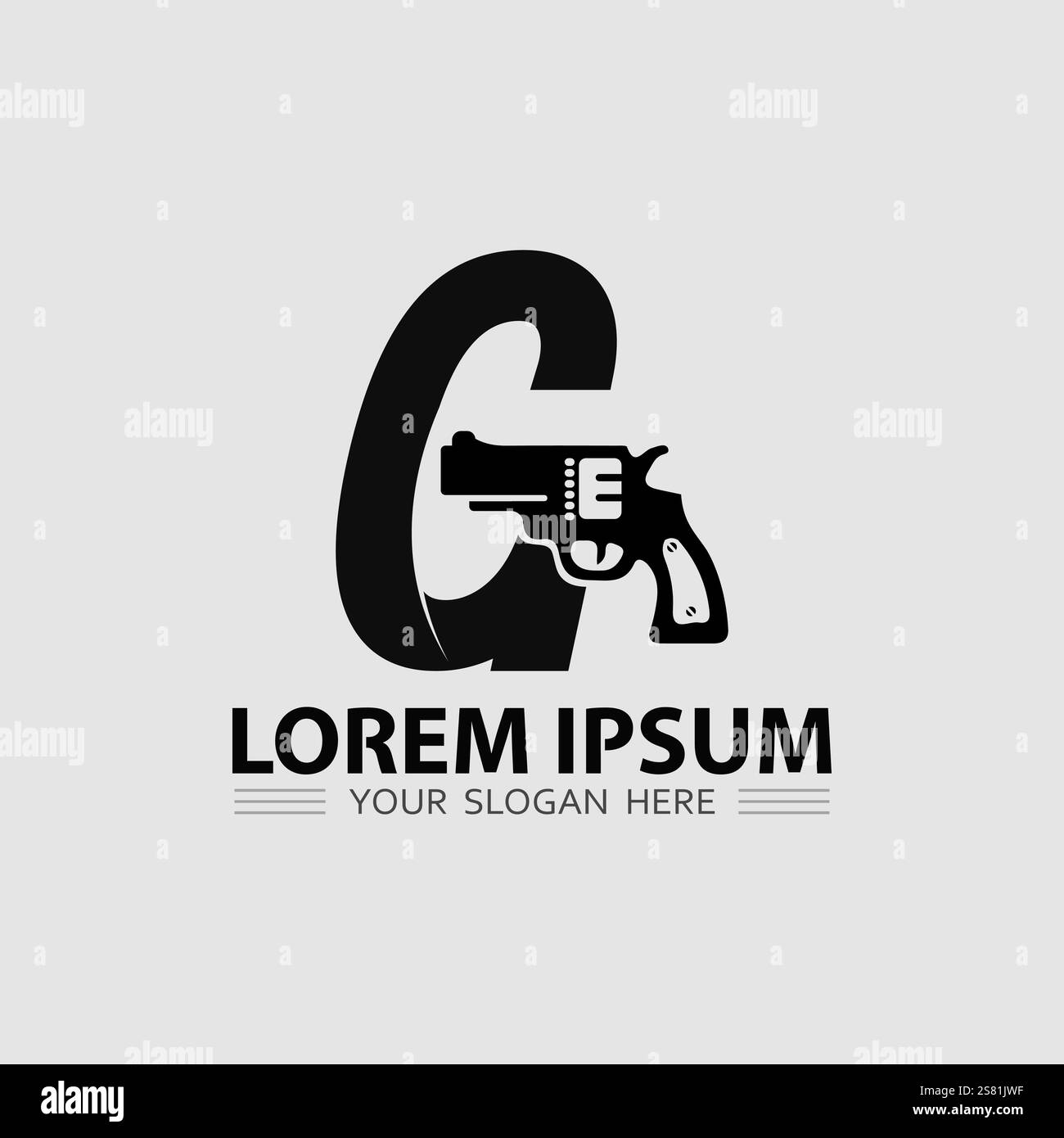 Gun logo icon and tactical design guns vector illustration Stock Vector ...