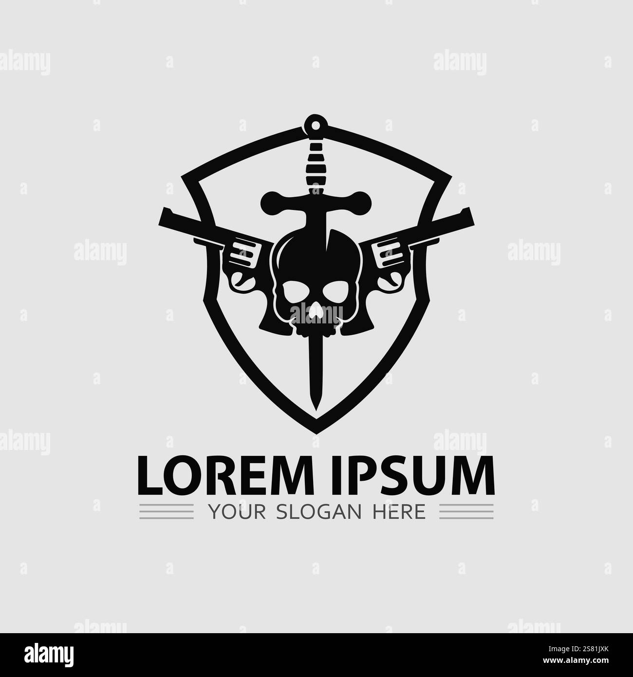 Gun logo icon and tactical design guns vector illustration Stock Vector ...