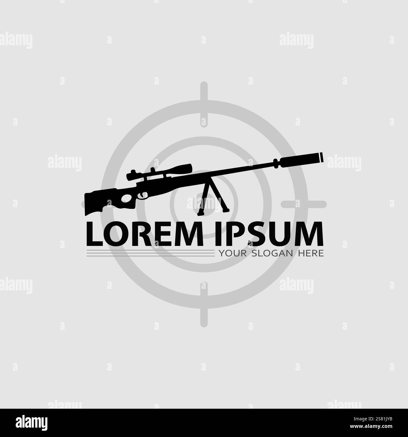 Gun logo icon and tactical design guns vector illustration Stock Vector ...
