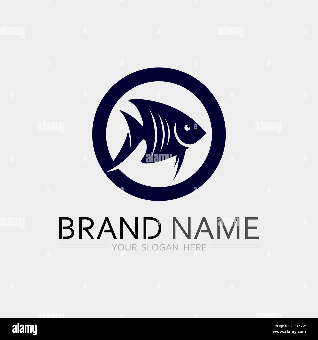 Fish and Fishing logo aquatic design animal vector illustration Stock ...