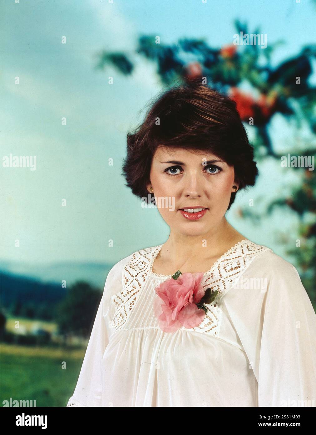 Die deutsche Schlagersängerin Monika Herz im Porträt bei einem ...