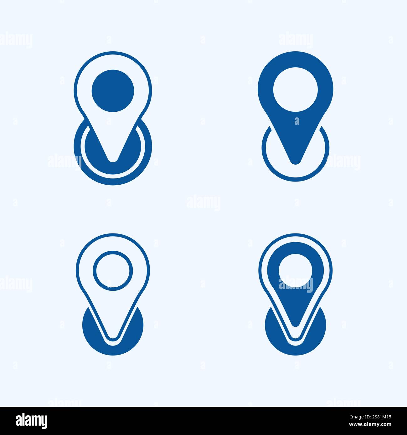 GPS and MAP logo navigator sign location symbol design vector ...