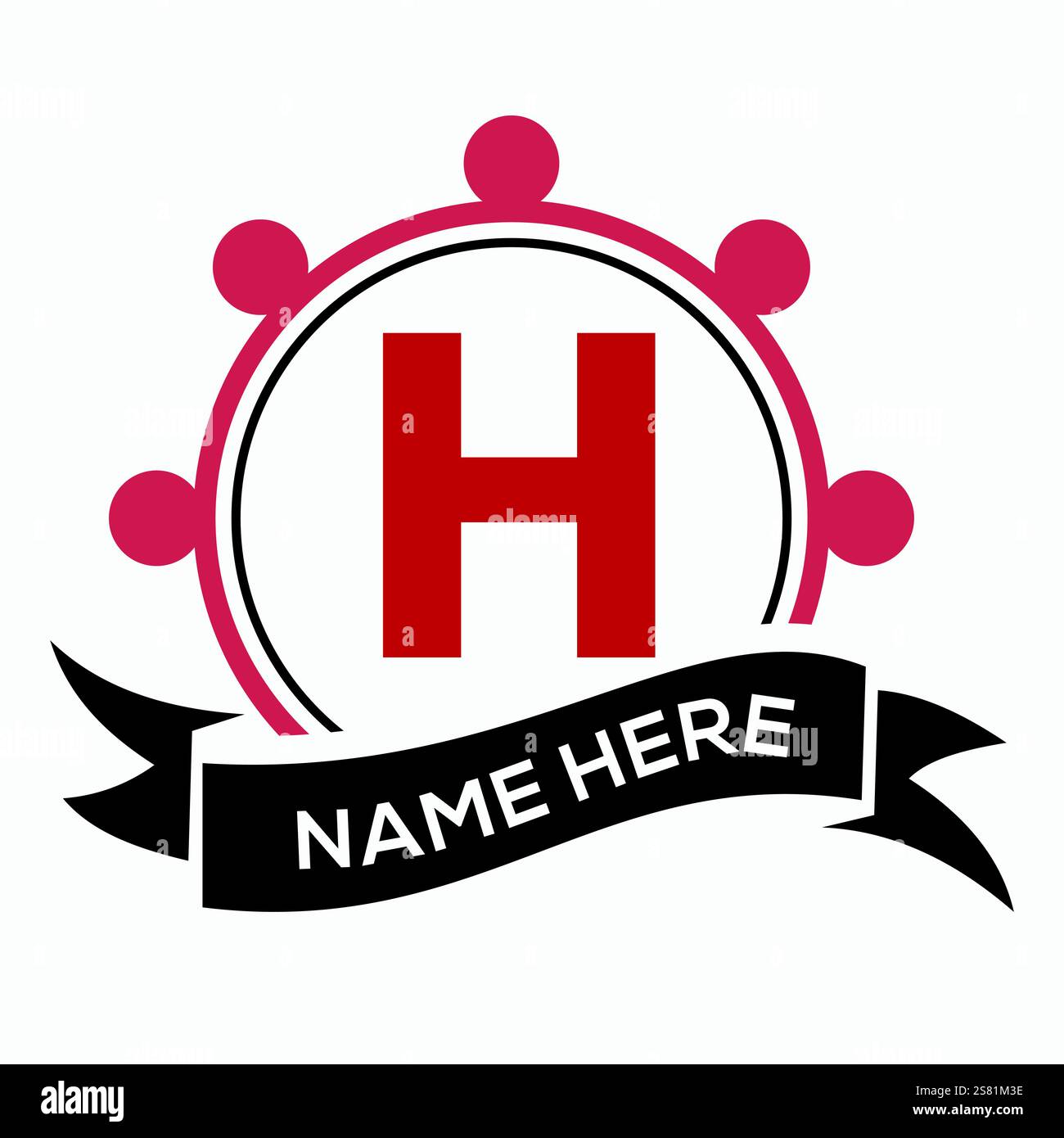 Letter H Ship Wheal Logo Concept For Ship and Boat Steering Wheel ...