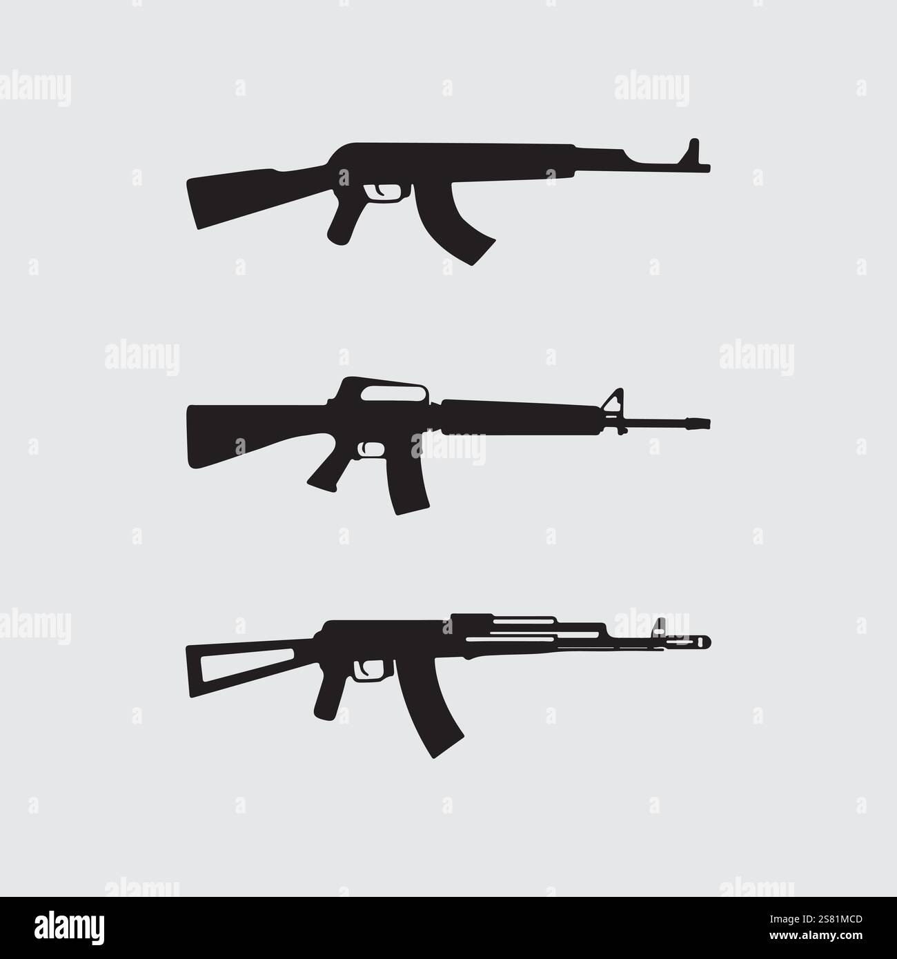 Gun logo icon and tactical design guns vector illustration Stock Vector ...