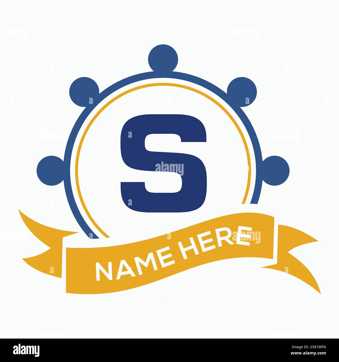 Letter S Ship Wheal Logo Concept For Ship and Boat Steering Wheel ...