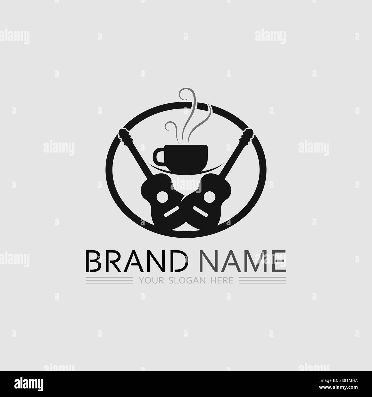 Cafe logo and Coffee logo design cafetarian drink dinner resto Stock ...