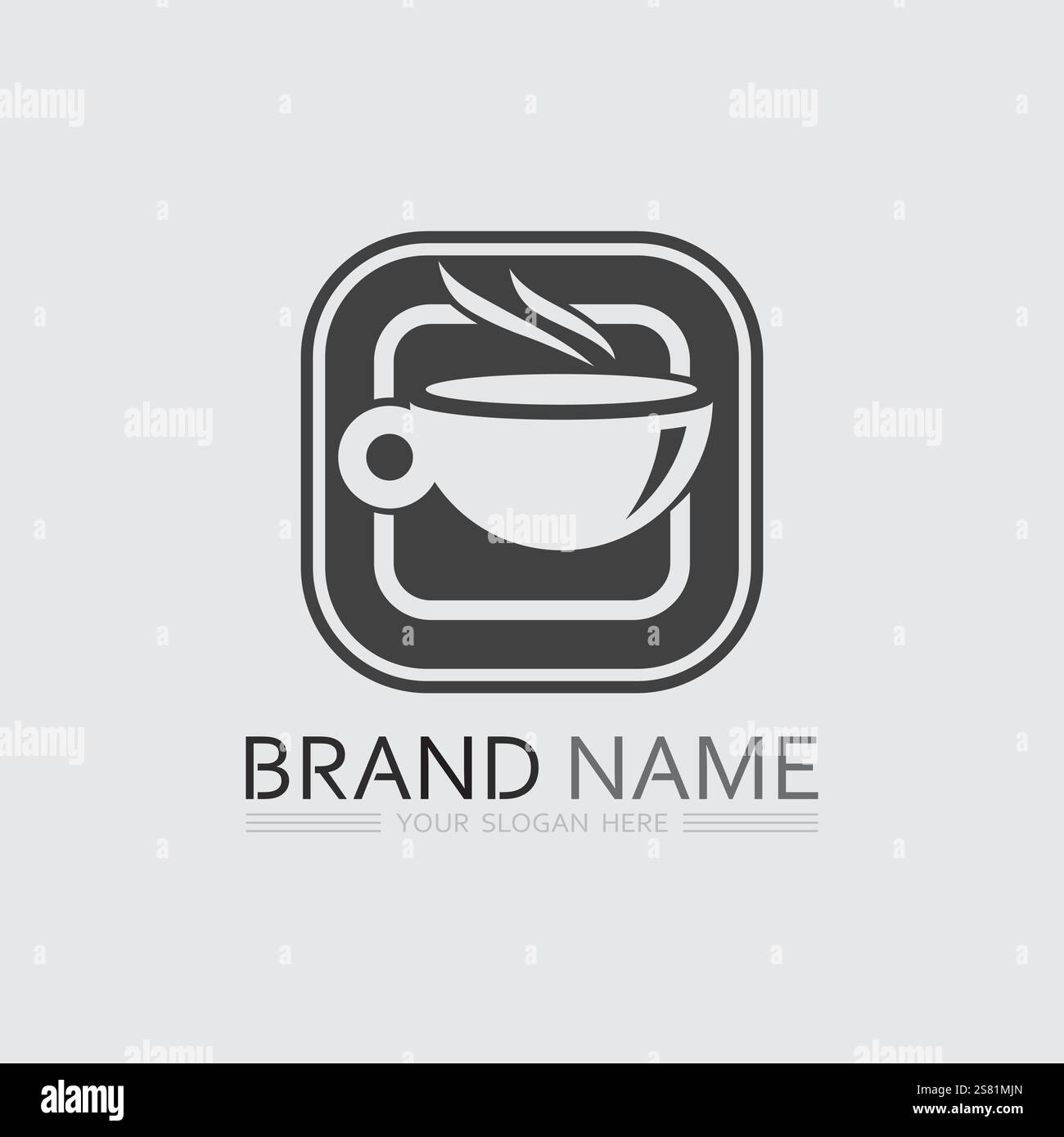 Cafe logo and Coffee logo design cafetarian drink dinner resto Stock ...
