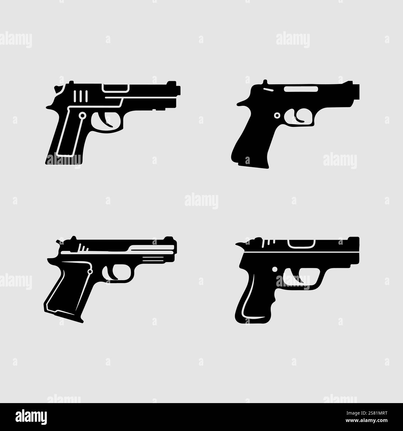 Gun logo icon and tactical design guns vector illustration Stock Vector ...