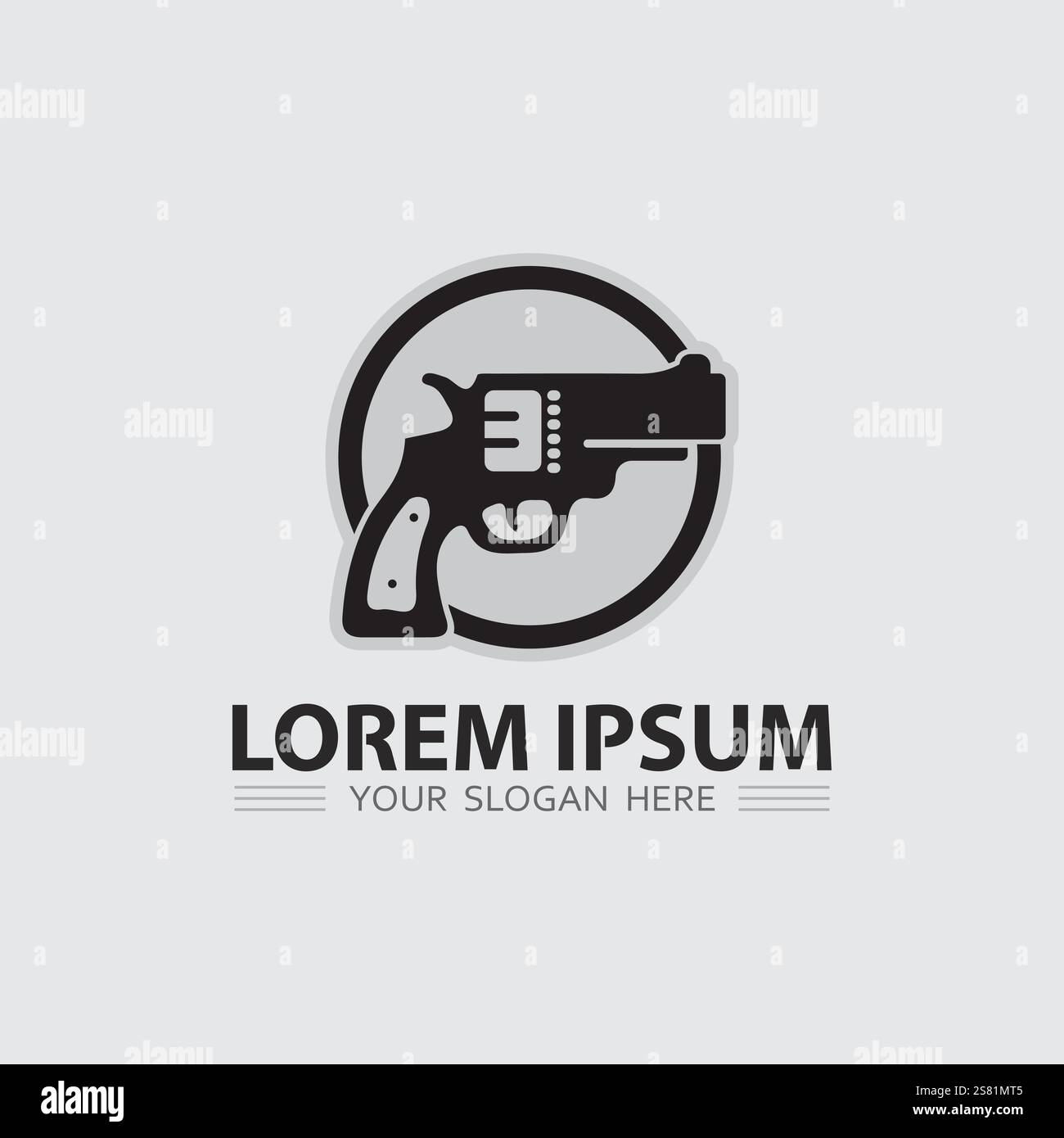 Gun logo icon and tactical design guns vector illustration Stock Vector ...