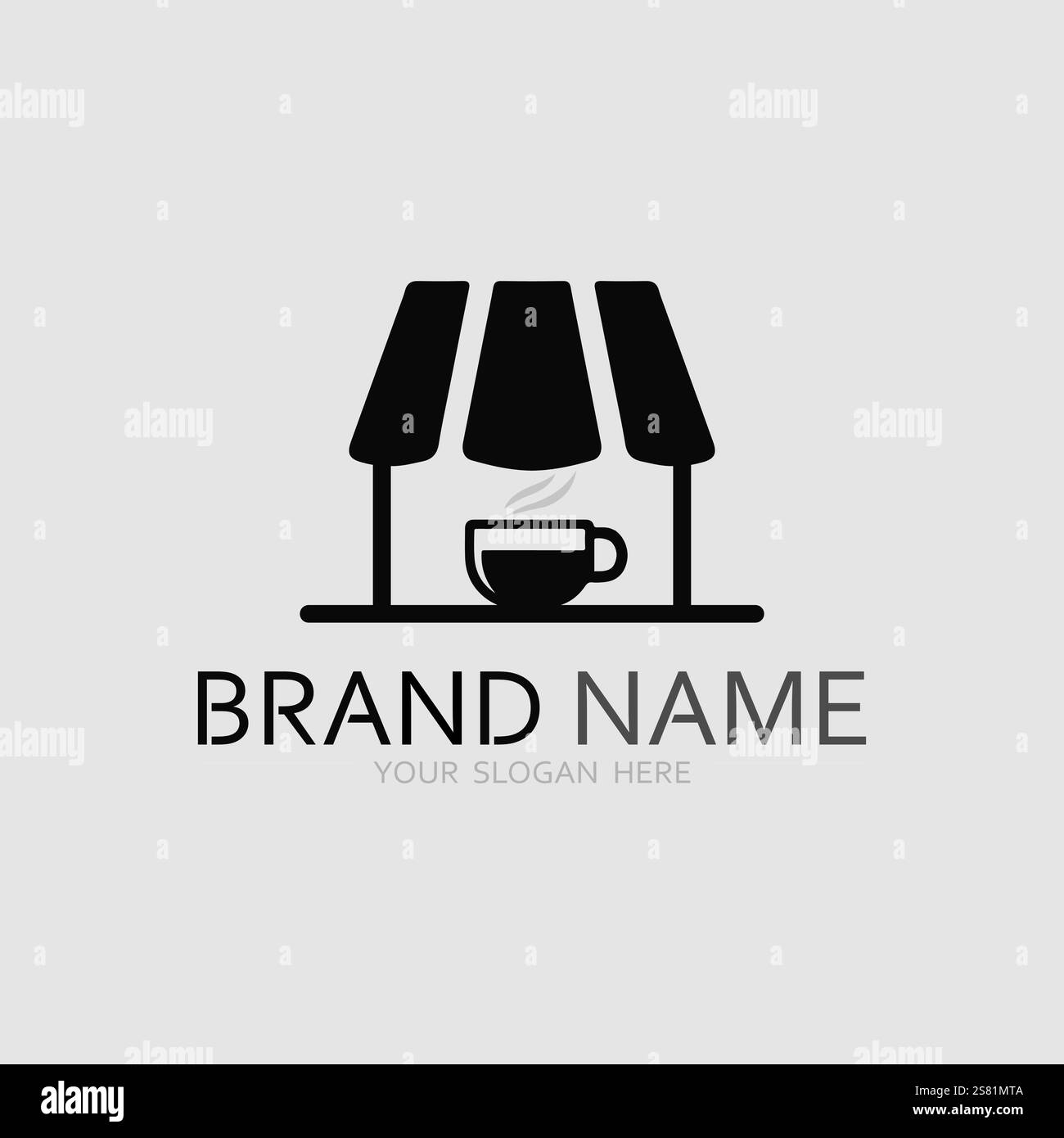 Cafe logo and Coffee logo design cafetarian drink dinner resto Stock ...
