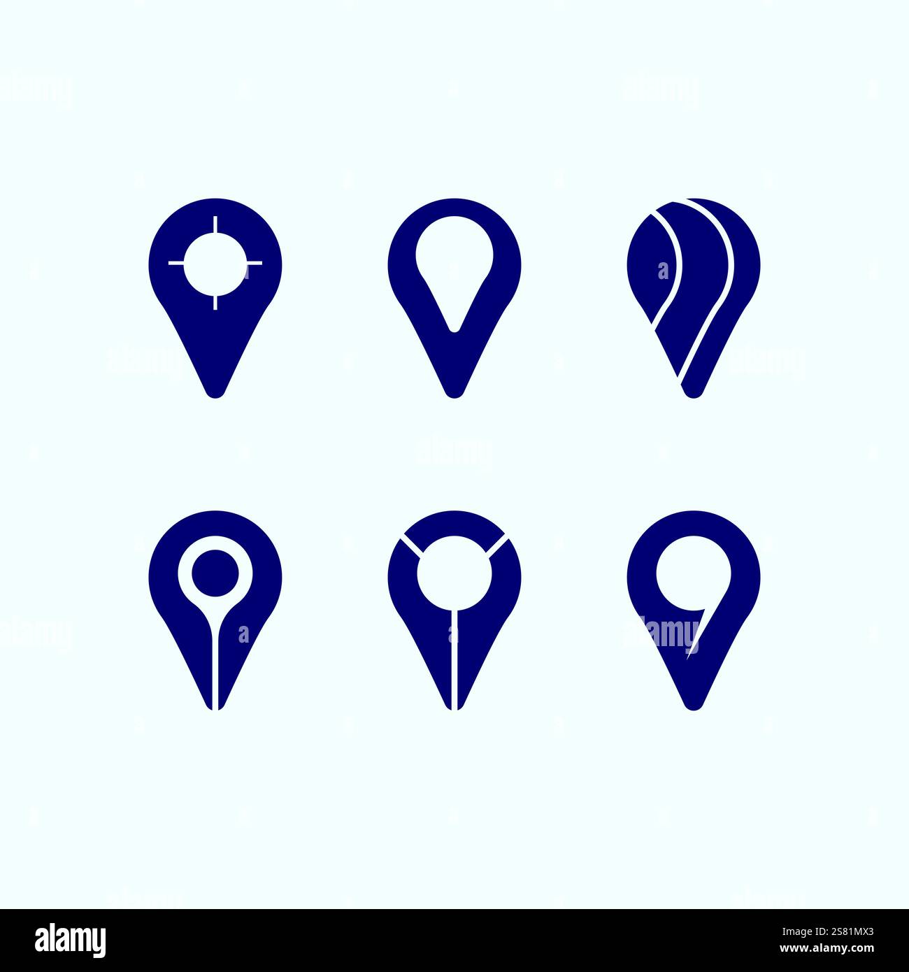 GPS and MAP logo navigator sign location symbol design vector ...