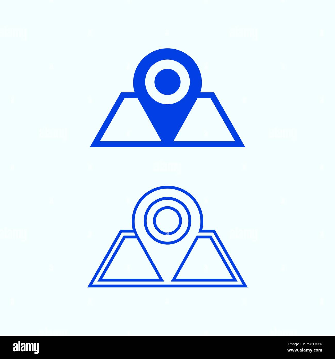 GPS and MAP logo navigator sign location symbol design vector ...
