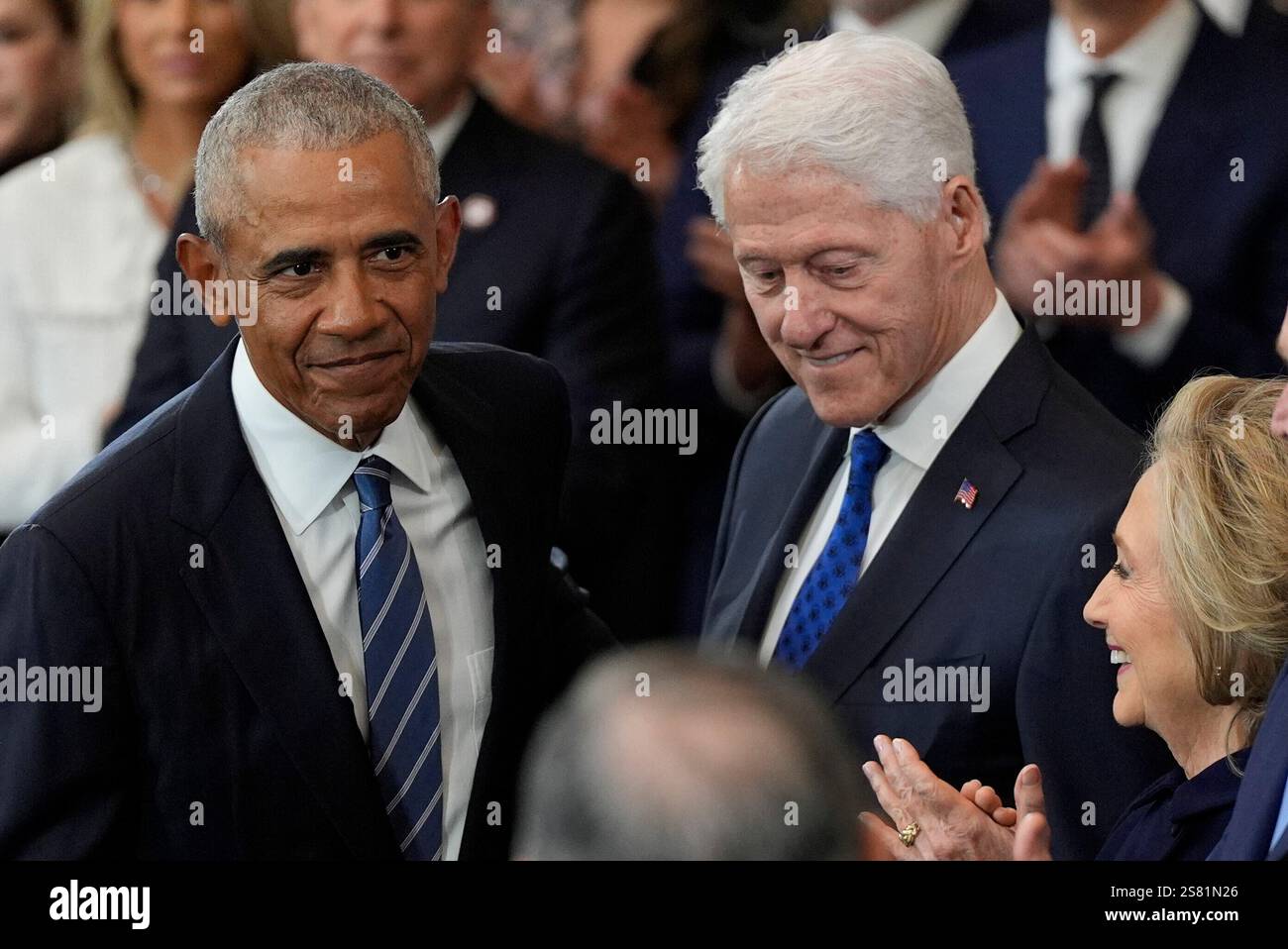 Former President Barack Obama, former President Bill Clinton and former ...