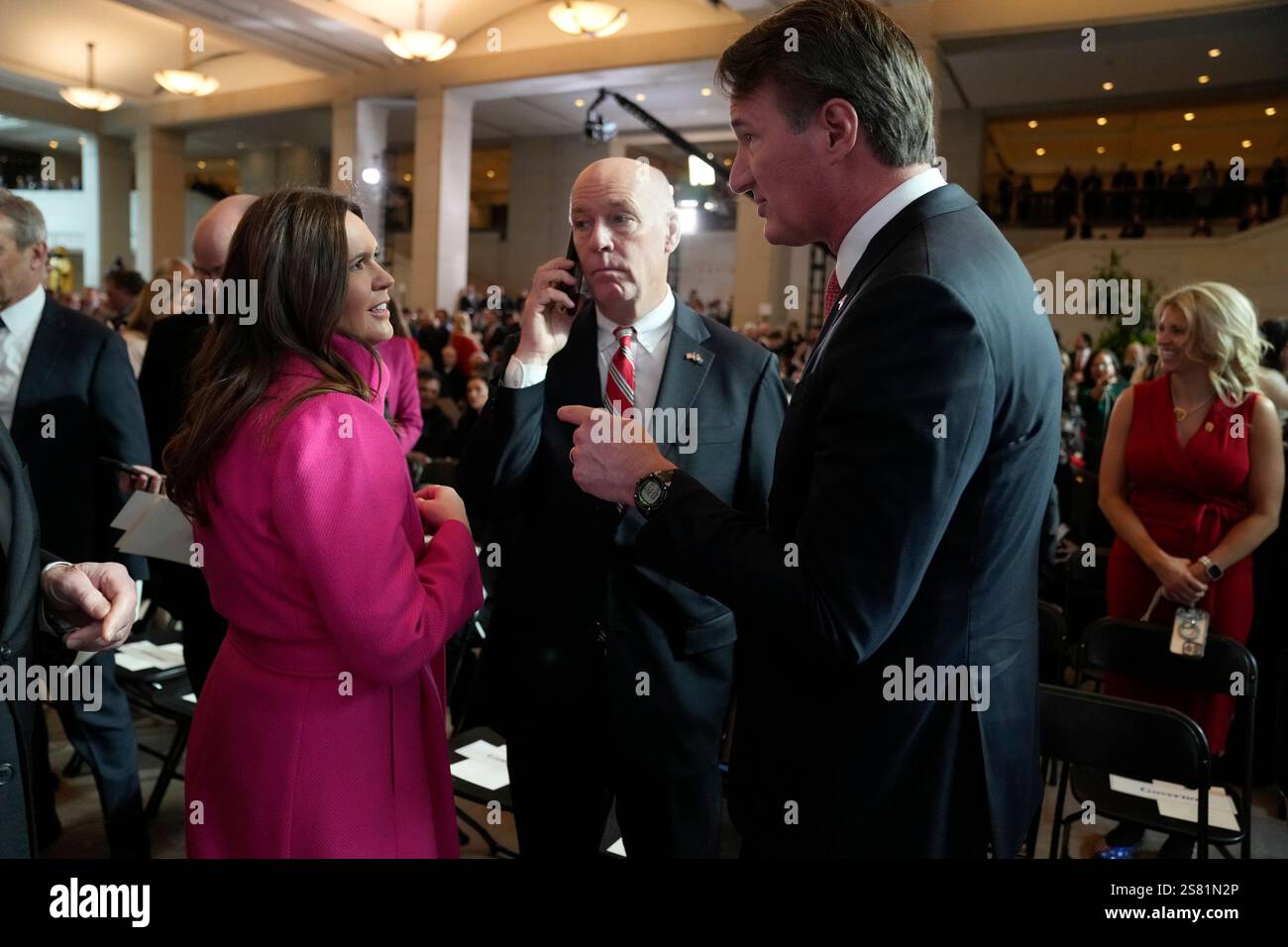 Washington, DC. 20th Jan, 2025. Arkansas Gov. Sarah Huckabee (R) and ...