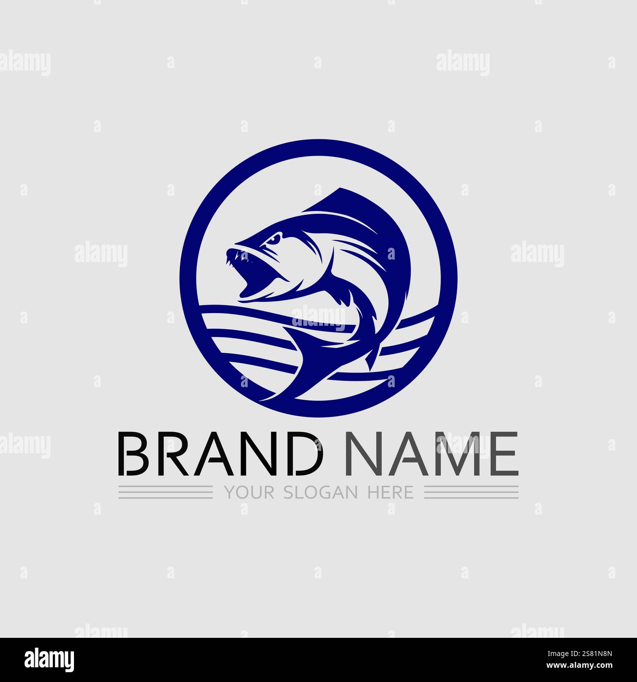 Fish and Fishing logo aquatic design animal vector illustration Stock ...