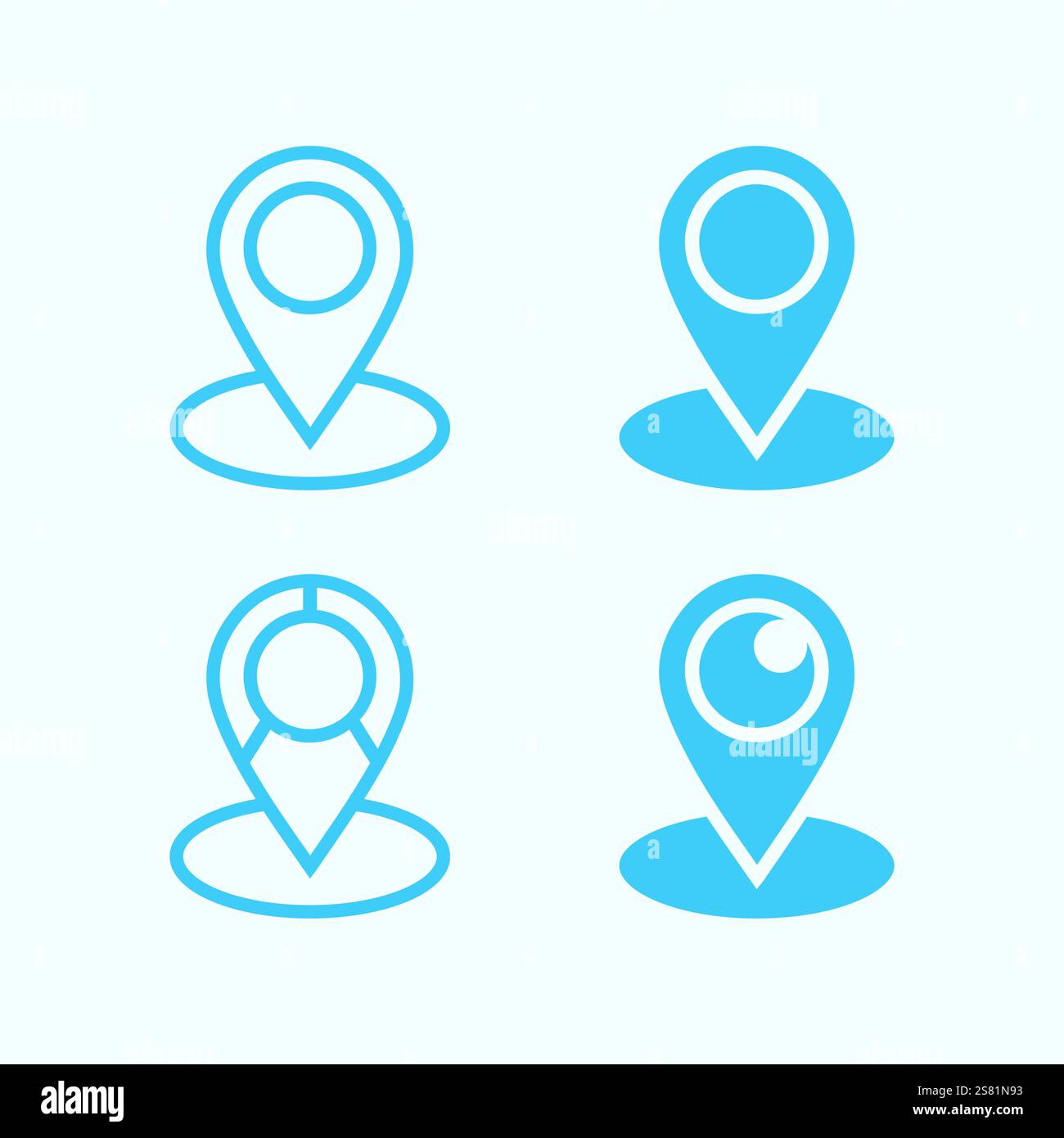 GPS and MAP logo navigator sign location symbol design vector ...