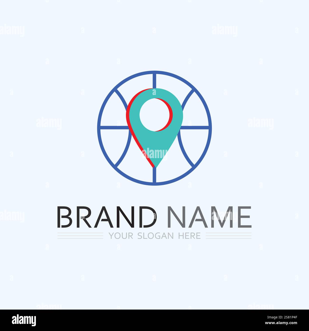 GPS and MAP logo navigator sign location symbol design vector ...