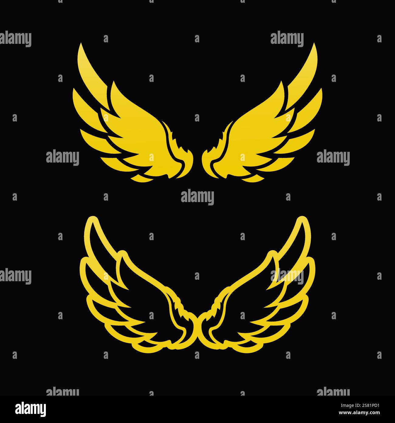 Wings logo vector icon symbol illustration design template Stock Vector ...