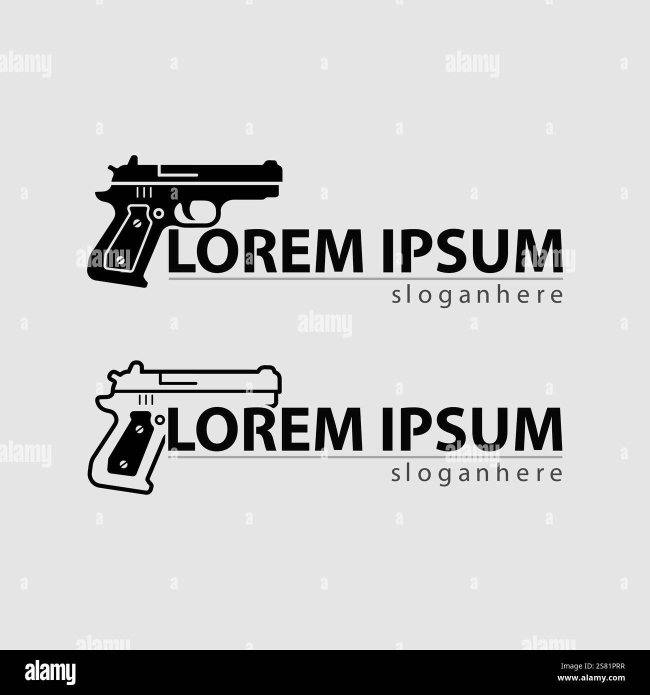 Gun logo icon and tactical design guns vector illustration Stock Vector ...