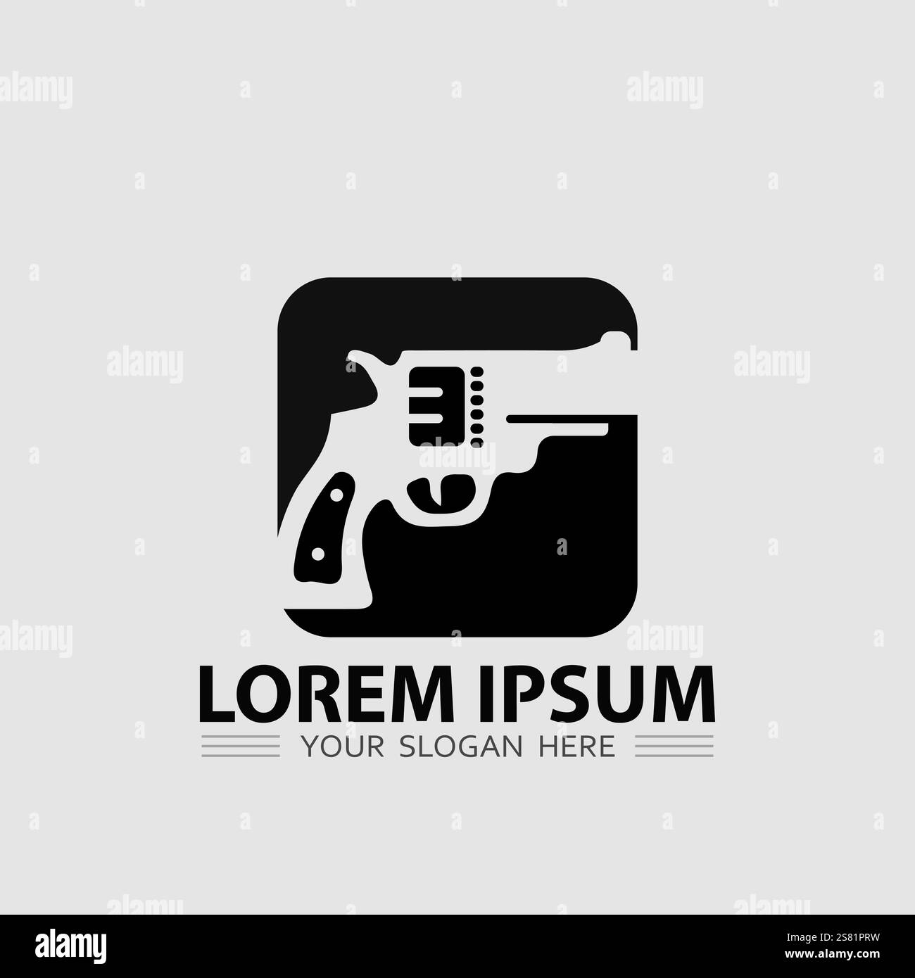 Gun logo icon and tactical design guns vector illustration Stock Vector ...