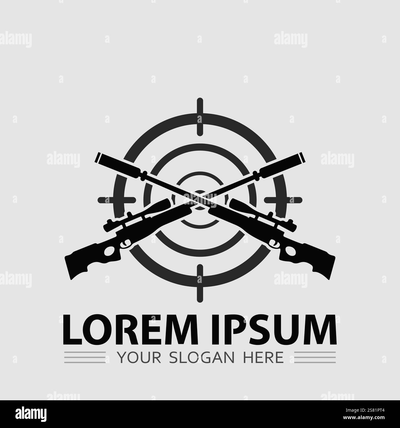 Gun logo icon and tactical design guns vector illustration Stock Vector ...