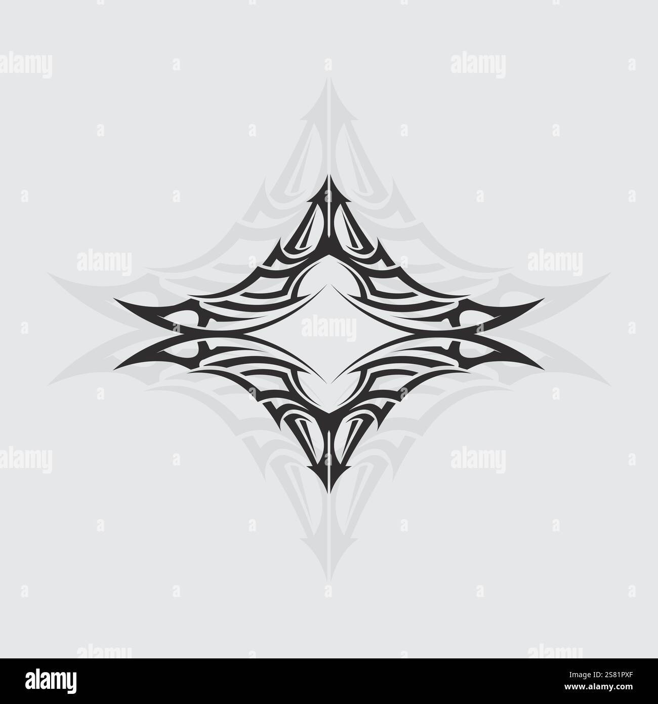 black tribal vector logo design icon and sign tribal Stock Vector Image ...
