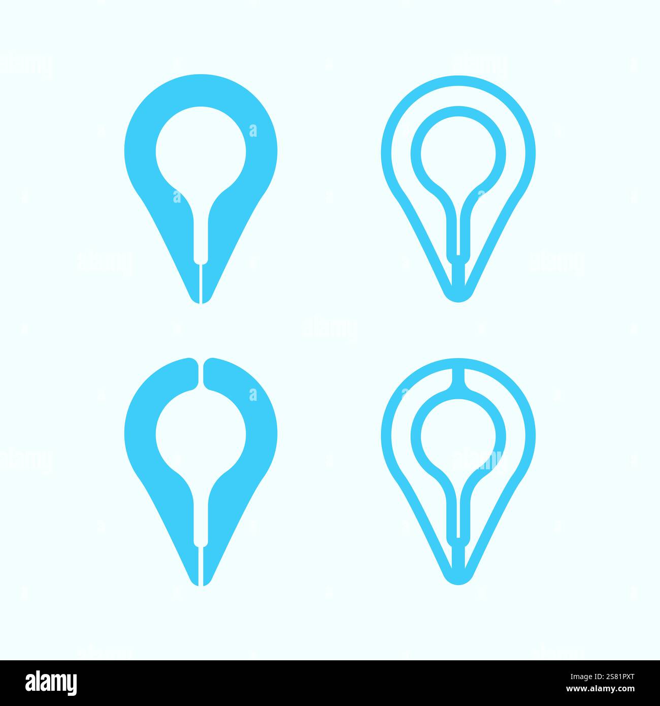 GPS and MAP logo navigator sign location symbol design vector ...