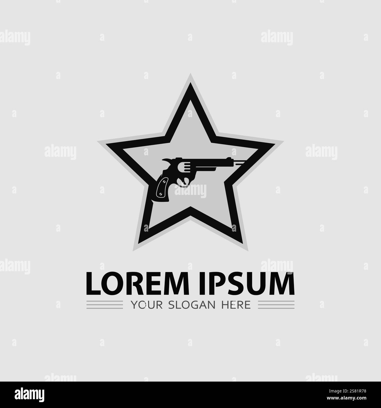 Gun logo icon and tactical design guns vector illustration Stock Vector ...