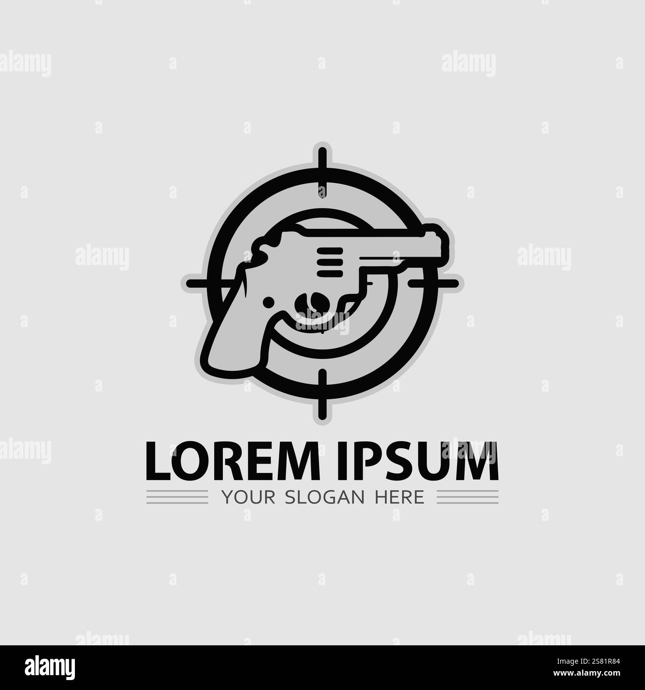 Gun logo icon and tactical design guns vector illustration Stock Vector ...