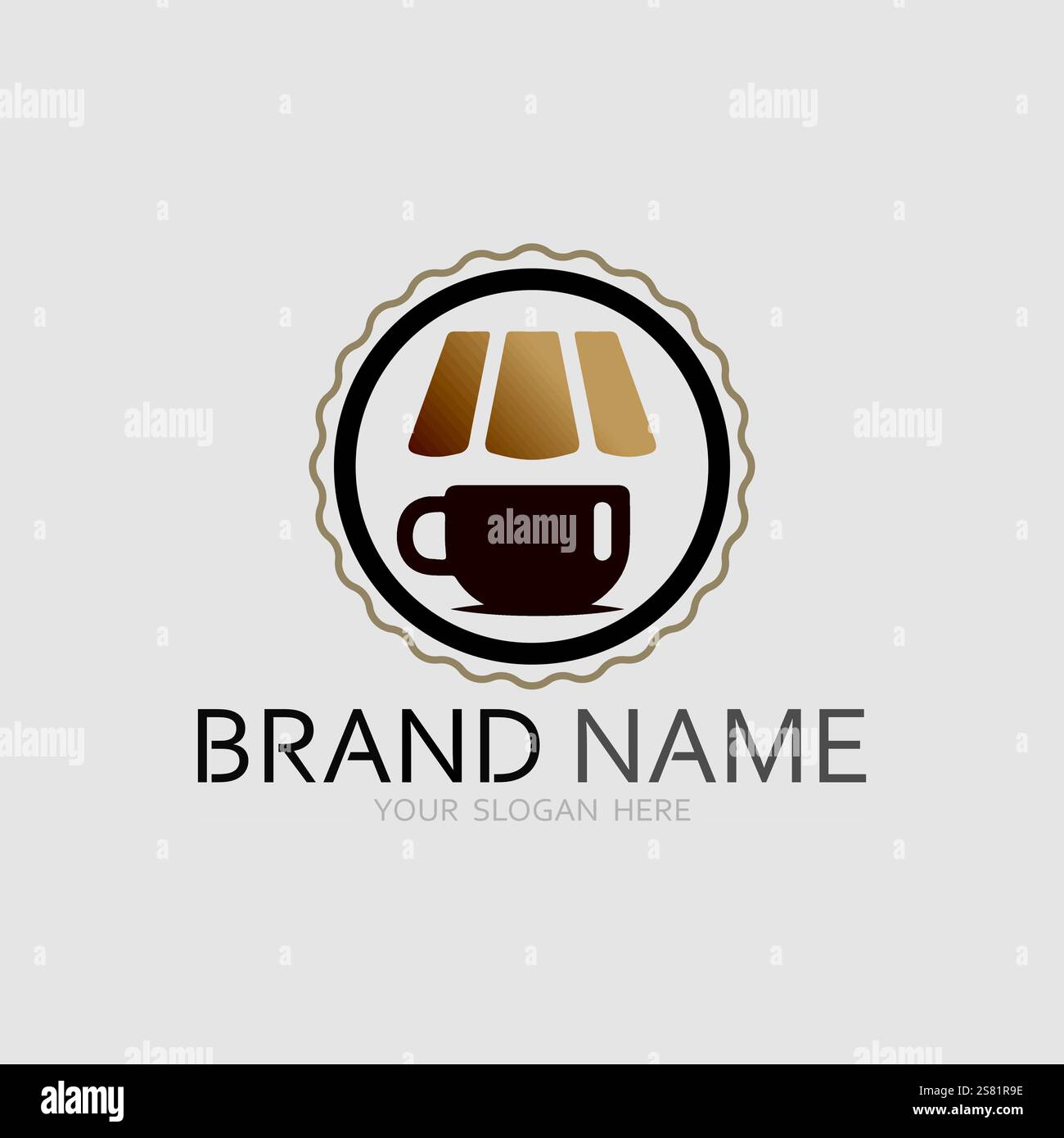 Cafe logo and Coffee logo design cafetarian drink dinner resto Stock ...