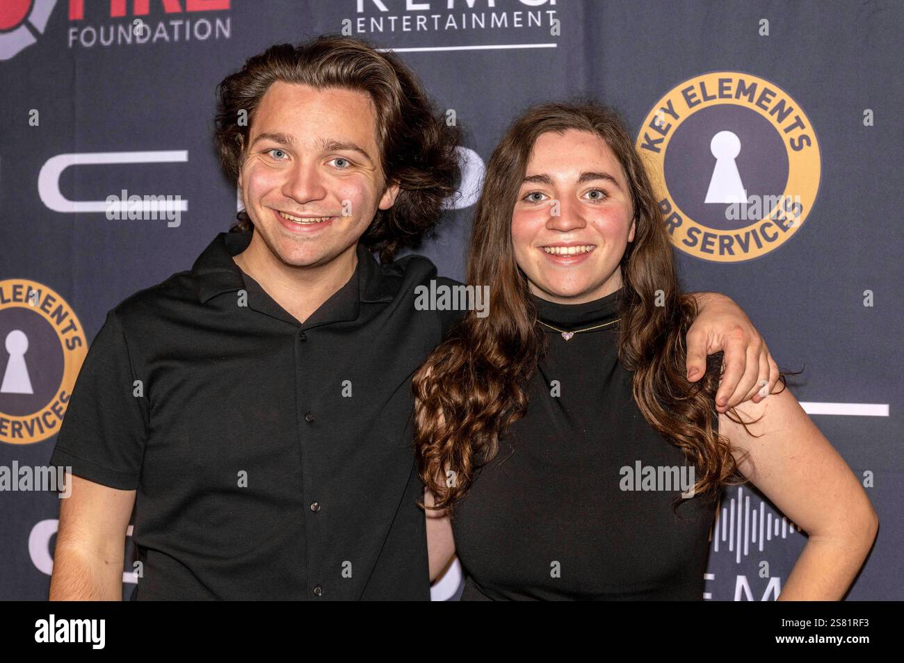 Bryson Robinson und Brooklyn Robinson beim Pre-Grammy-Auftakt und einer ...