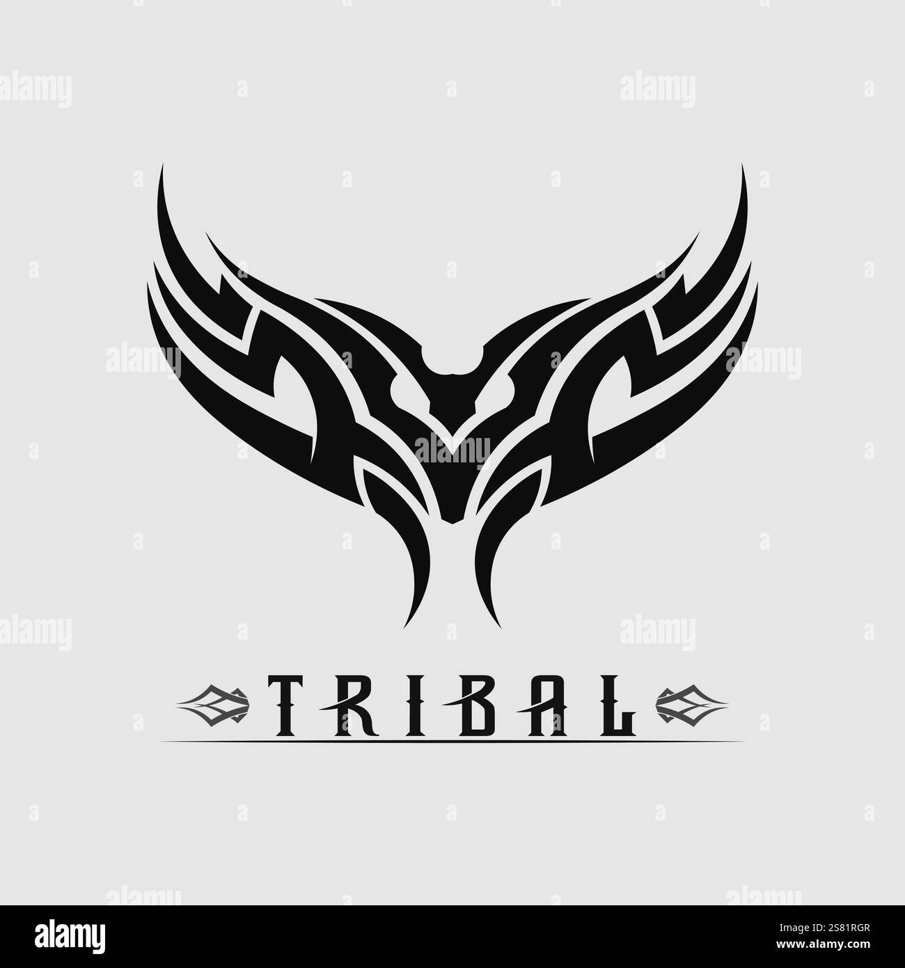 black tribal vector logo design icon and sign tribal Stock Vector Image ...